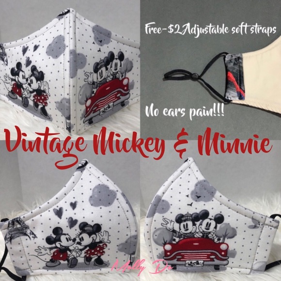 Hand Crafted | Accessories | Adult Unisex Vintage Mickey Minnie Mouse ...
